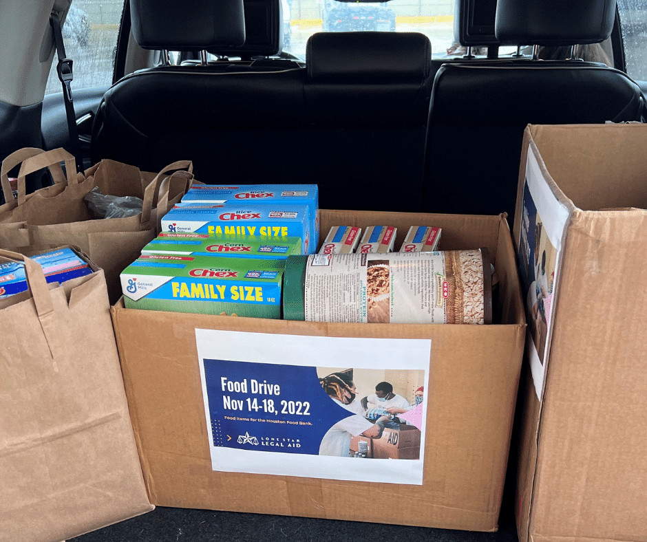 Lone Star Legal Aid Hosts Fundraiser and Food Drive to Support Houston ...